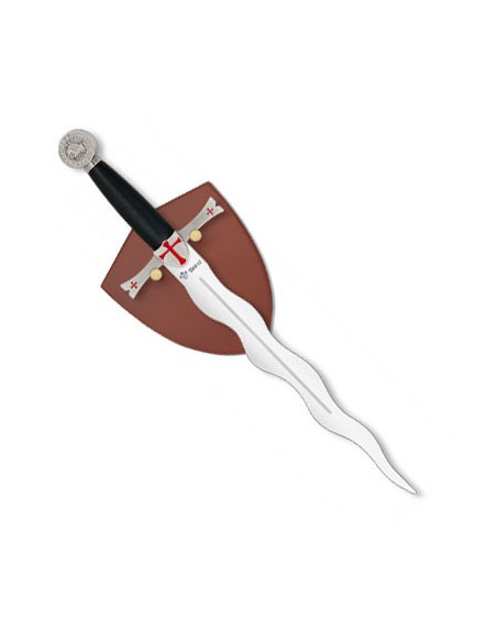 Flaming dagger Templar, silver. Historical Daggers - Daggers