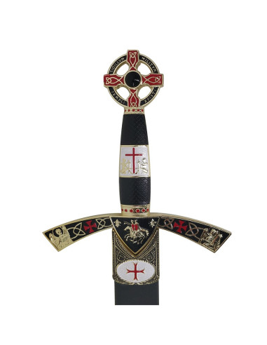 Golden decorated Templar sword, with scabbard ⚔️ Medieval Shop