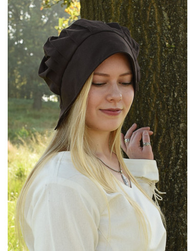 Medieval woman cap with folds, various colors ᐉ Hats-Hats ᐉ Medieval