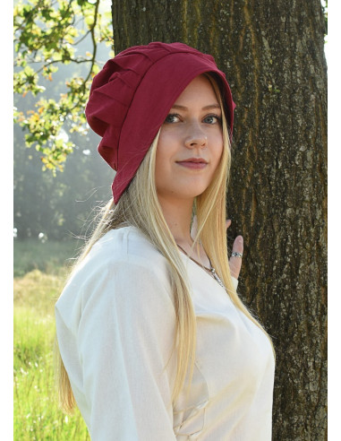 Medieval woman cap with folds, various colors ᐉ Hats-Hats ᐉ Medieval