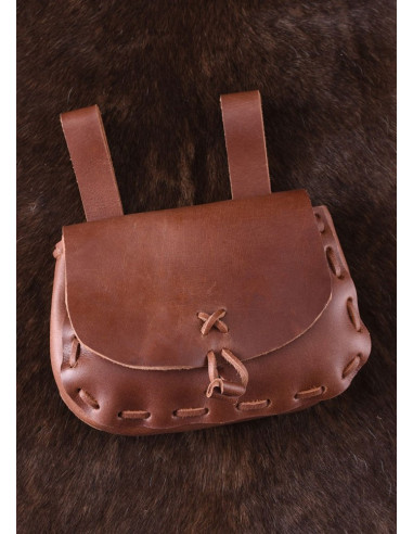 Reversible medieval bag, cowhide leather ⚔️ Medieval Shop