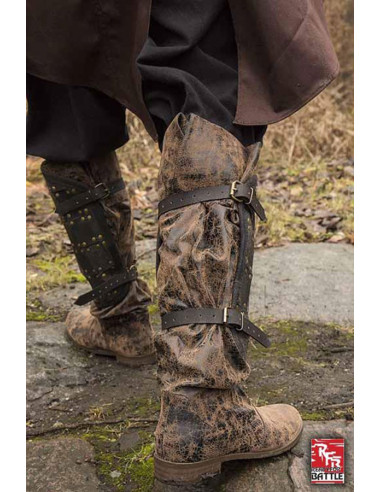 Medieval soldier leather greaves ⚔️ Medieval Shop