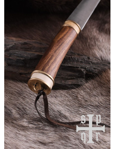 Viking Seax knife, walnut and bone handle ⚔️ Medieval Shop