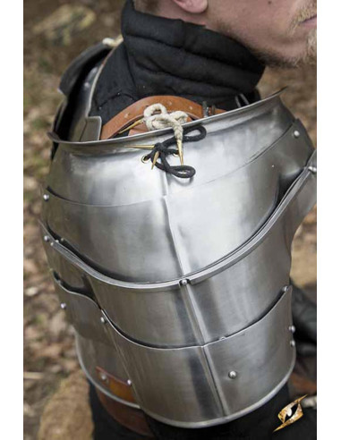 Milanese medieval shoulder pads, polished steel ⚔️ Medieval Shop