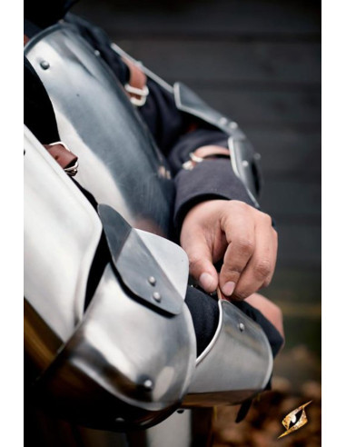 Medieval arm guards, polished finish ⚔️ Medieval Shop