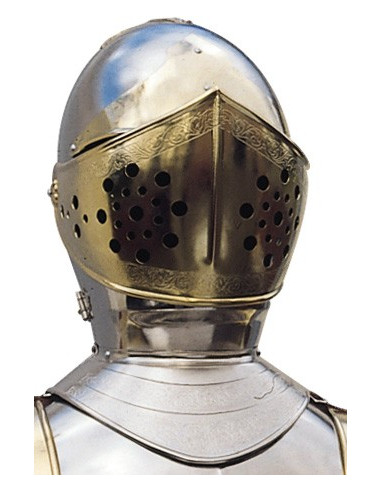 Silver and gold natural armor with engravings ⚔️ Medieval Shop