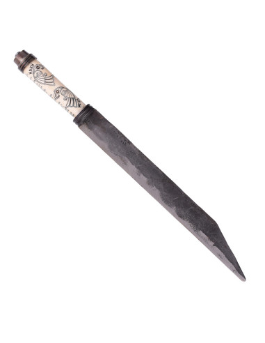 Seax or long Viking knife with decorated bone handle ⚔️ Medieval Shop