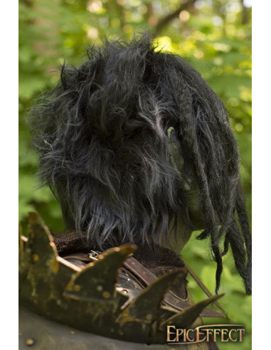 Green Brute Orc mask with hair ⚔️ Medieval Shop