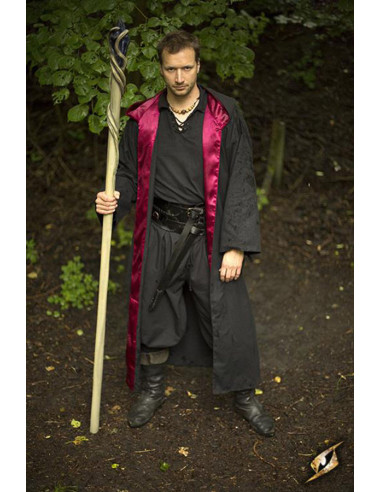 Wizard robe with hood, black-brown ⚔️ Medieval Shop