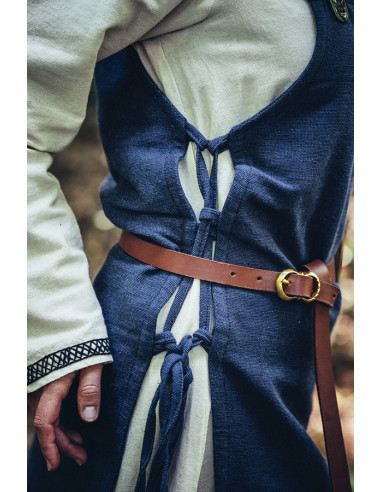 Aleiga woman's blue surcoat with braces ⚔️ Medieval Shop
