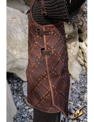 Armor-brigandine of the lumberjack warrior in dark brown chamois leather ⚔️