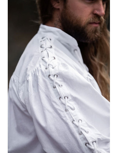 Medieval shirt Adrian with laces, white or black ⚔️ Medieval Shop