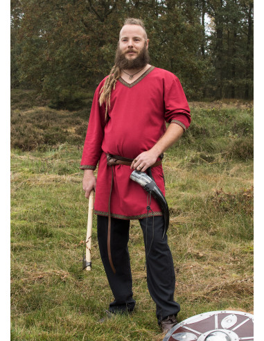 Viking cotton tunic, red ⚔️ Medieval Shop
