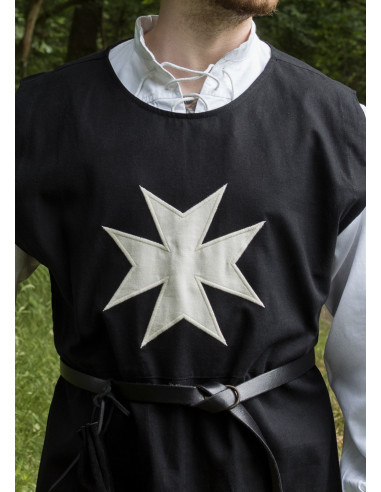 Medieval tabard of the Hospitaller knights, black and white ⚔️ Medieval ...