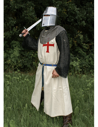 Templar wool tabard with red cross ⚔️ Medieval Shop