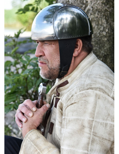 Simple functional medieval helmet with chinstrap, 2 mm. ⚔️ Medieval Shop