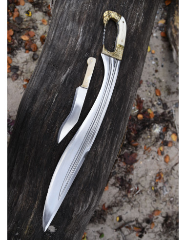 Falcata, Kopis with knife, horse head handle, s. IV-III BC ⚔️ Medieval Shop