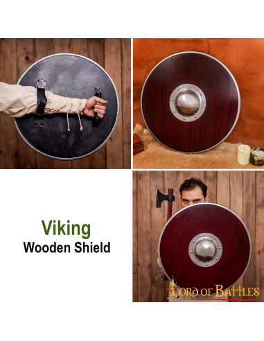 Functional Viking Warrior Shield in wood and steel (54.5 cm.) ⚔️ ...