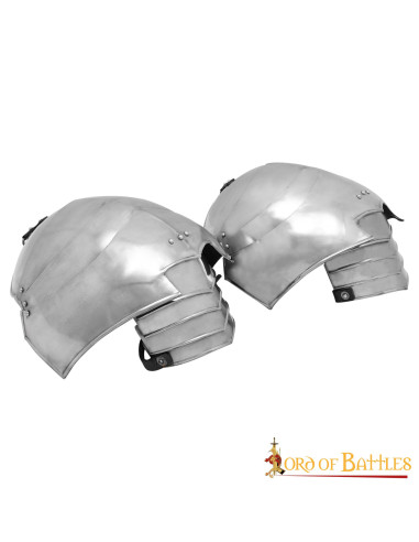 Large medieval knight shoulder pads, mild steel ⚔️ Medieval Shop