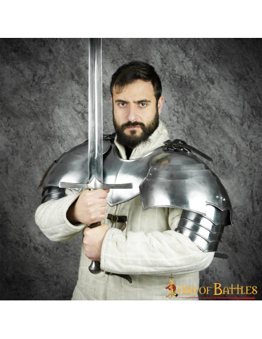 Large medieval knight shoulder pads, mild steel ⚔️ Medieval Shop