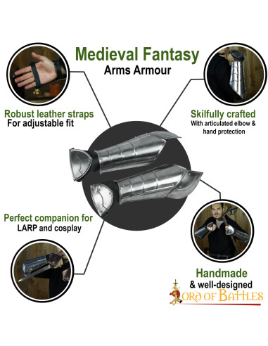 Fantasy medieval bracers, with elbow protection ⚔️ Medieval Shop