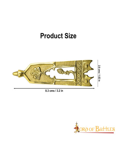Brass-plated medieval belt closure ⚔️ Medieval Shop