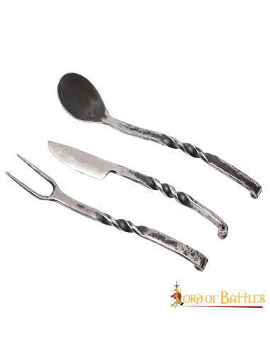 Set 3 rustic forged medieval cutlery ⚔️ Medieval Shop