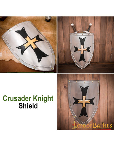 Shield Knights of the Crusades in steel ⚔️ Medieval Shop