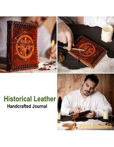 Navigator's Compass Notebook in Leather ⚔️ Medieval Shop
