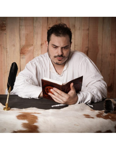 Fleur de Lis Logbook, leather ⚔️ Medieval Shop