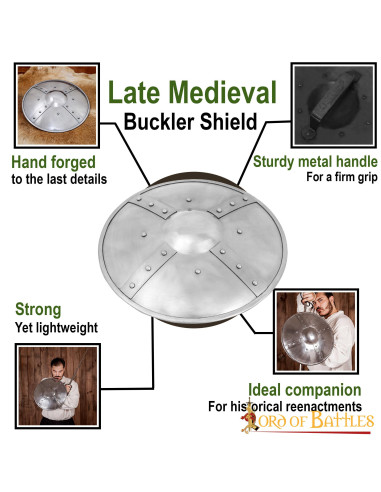 Round medieval shield, XV century (40.5 cm.) ⚔️ Medieval Shop