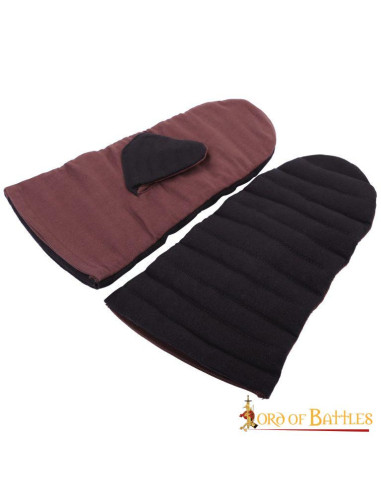 Handcrafted Quilted Mittens Canvas Cotton ⚔️ Medieval Shop