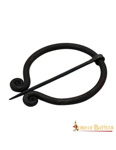 Wrought Iron Functional Cloak Brooch ⚔️ Medieval Shop
