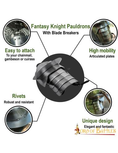 Medieval knight shoulder pads with blade breaker ⚔️ Medieval Shop
