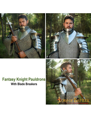 Medieval knight shoulder pads with blade breaker ⚔️ Medieval Shop