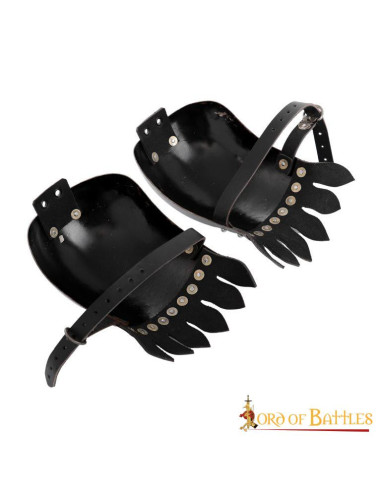 Medieval knight shoulder pads with leather straps ⚔️ Medieval Shop