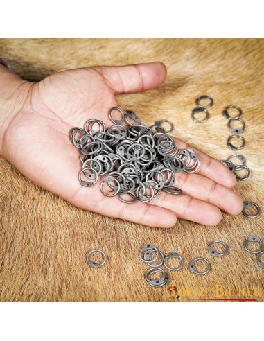 Steel chainmail round rings ⚔️ Medieval Shop