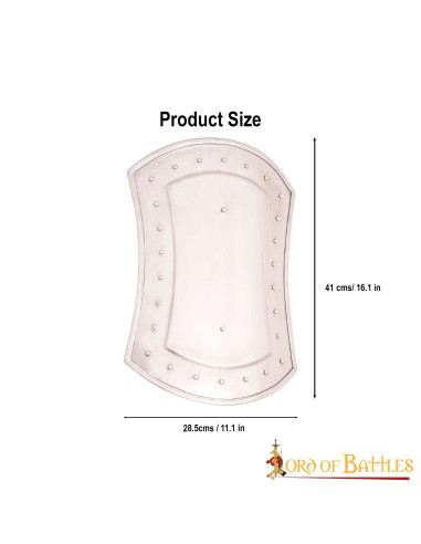 Medieval rectangular steel buckler (41x28.5 cm.) ⚔️ Medieval Shop