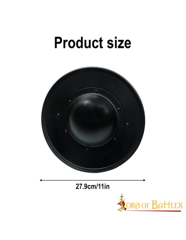 Functional round shield black steel, for fencing ⚔️ Medieval Shop