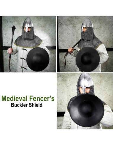 Round functional medieval shield for historical fencing ⚔️ Medieval Shop