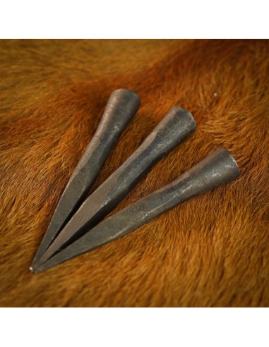 Set 3 arrowheads in wrought iron Bodkin model ⚔️ Medieval Shop