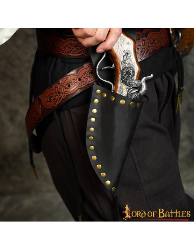 Leather pirate baldric for right hand ⚔️ Medieval Shop