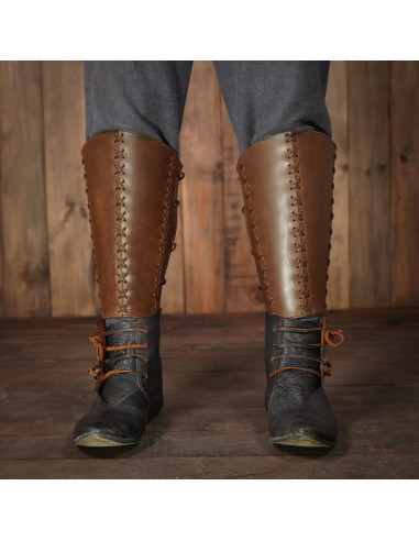 Genuine Leather Ranger of The Woods Greaves ⚔️ Medieval Shop