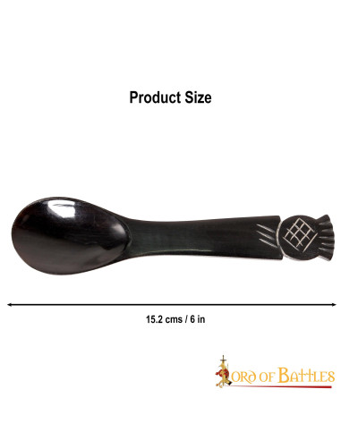 Set 4 medieval spoons in Ox horn ⚔️ Medieval Shop