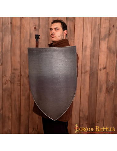 Medieval steel shield to customize (71x51 cm.) ⚔️ Medieval Shop