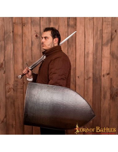 Medieval steel shield to customize (71x51 cm.) ⚔️ Medieval Shop