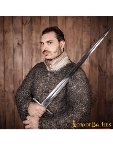 Long medieval chain mail with riveted titanium rings ⚔️ Medieval Shop