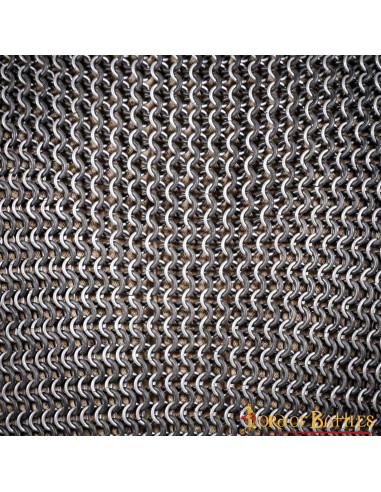 Half sleeve t-shirt in rubber and aluminum chain mail ⚔️ Medieval Shop