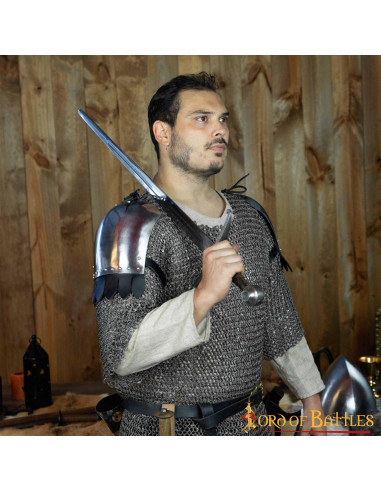 Medieval chain mail, half sleeve, with riveted round ring ⚔️ Medieval Shop