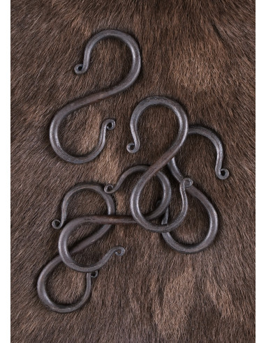 Set of 5 medieval S-shaped hooks ⚔️ Medieval Shop